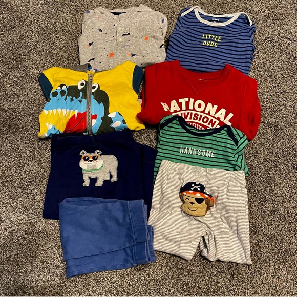 various | Shirts & Tops | Boys 8 Mo Clothing Bundle Longsleeve Snap ...